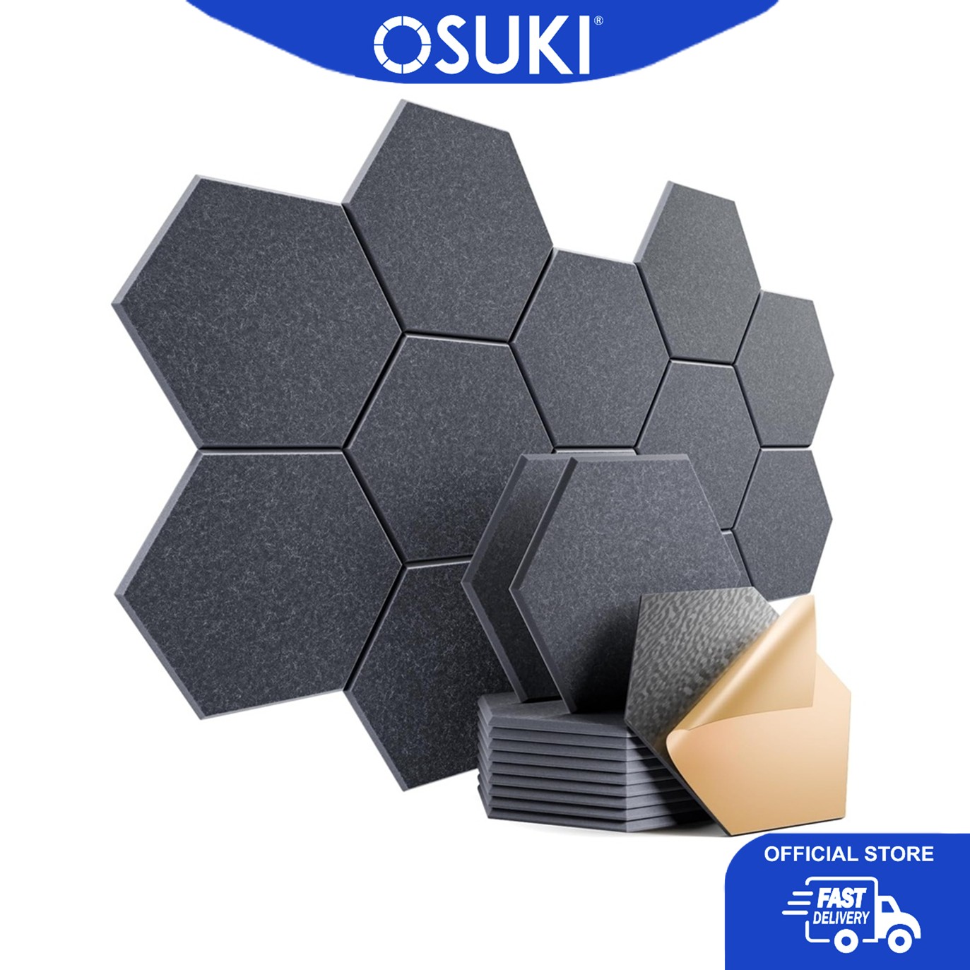 OSUKI Soundproof Sound Absorption Panel Recording Studio Acoustic Fiber