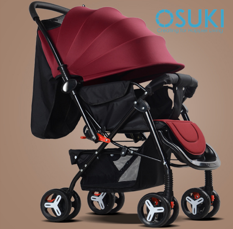 OSUKI Japan Quality Flexi Foldable Baby Stroller (Front/Back Facing)